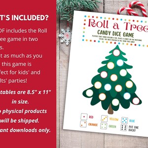 Roll a Christmas Tree Dice Game, Printable Christmas Games for Kids ...