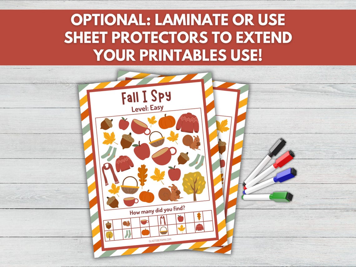 Fall I Spy Kids Activity, Autumn I Spy Game Printable, Seek and Find ...