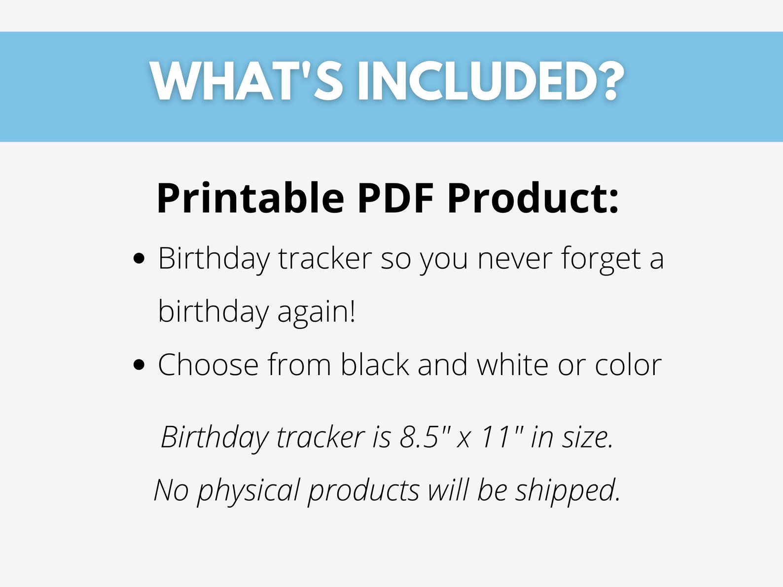 Birthday Tracker Printable, Birthday Planner Printable, Birthday ...