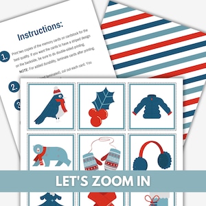 Winter Memory & Matching Game, Preschool Activities, Winter Memory Game ...