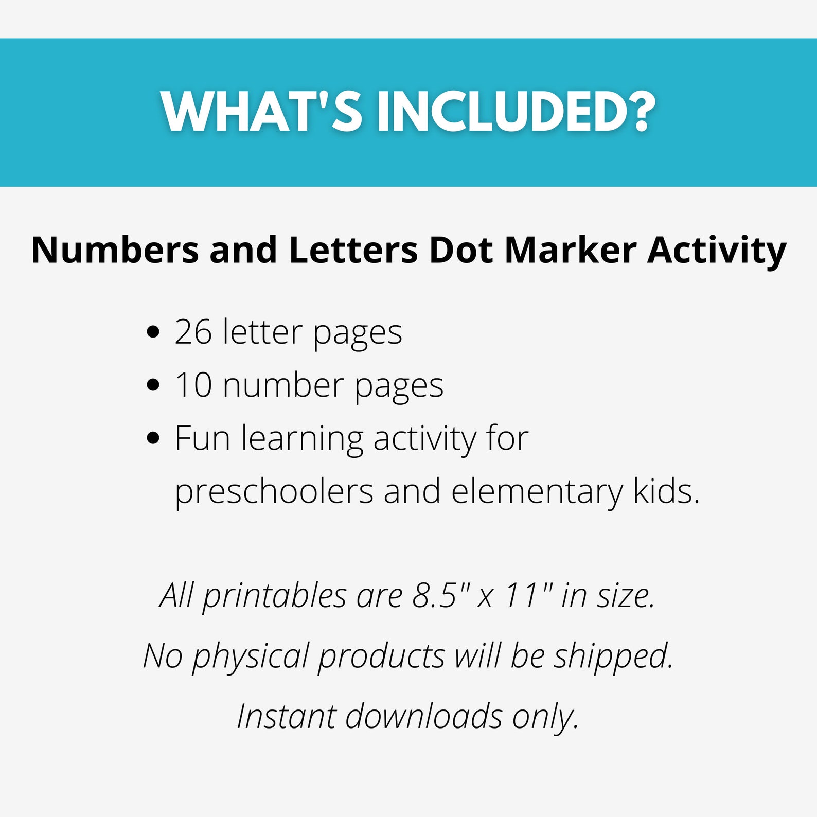 Dot Marker Letters & Numbers Printable, Dab Marker ABC and 123 Activity ...