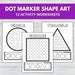 Dot Marker Shapes Activity, Shapes Coloring Page, Preschool Worksheets ...