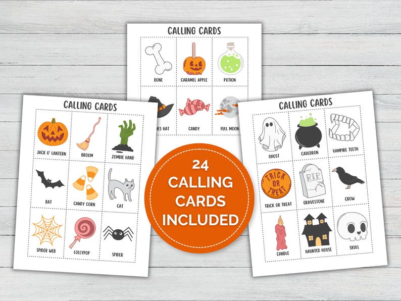 35 Halloween Bingo Cards, Printable Halloween Party Game, Kid Classroom ...
