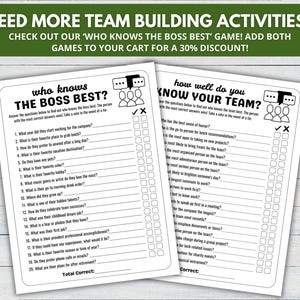 Team Building Games, How Well Do You Know Your Team, Workplace Games ...