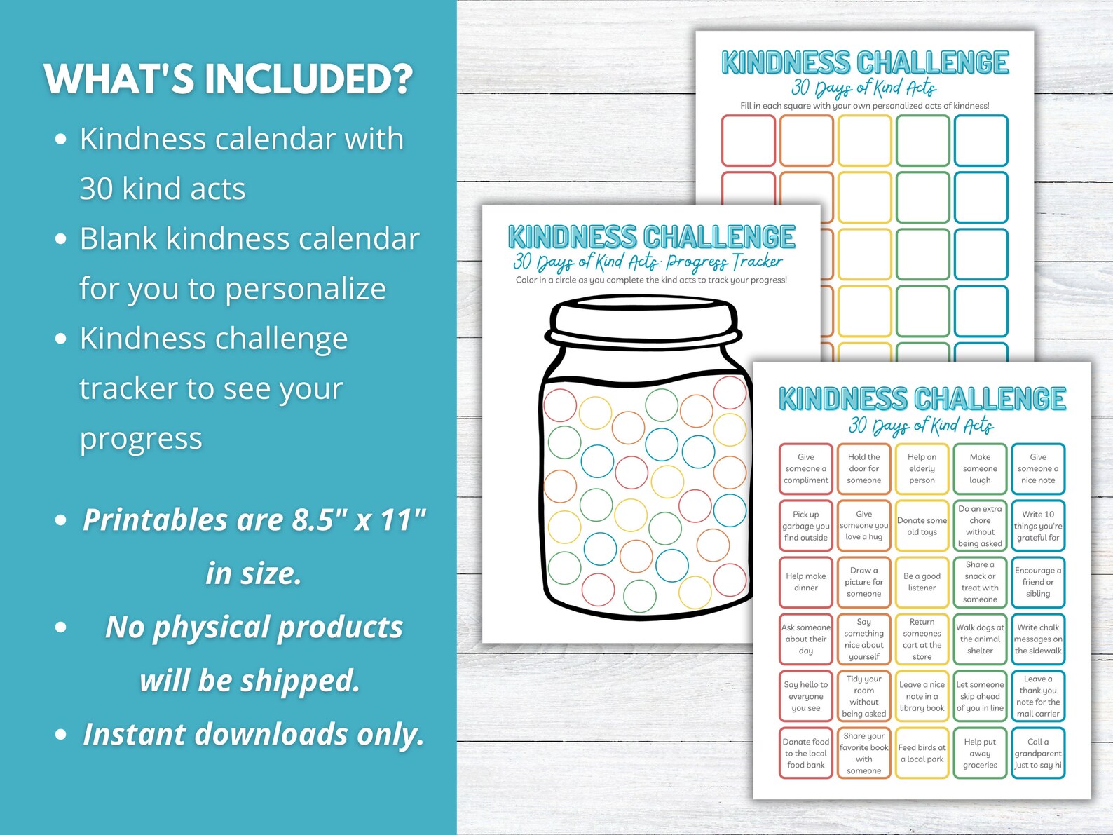 Acts of Kindness Calendar, Kindness Calendar Printable, Kindness ...