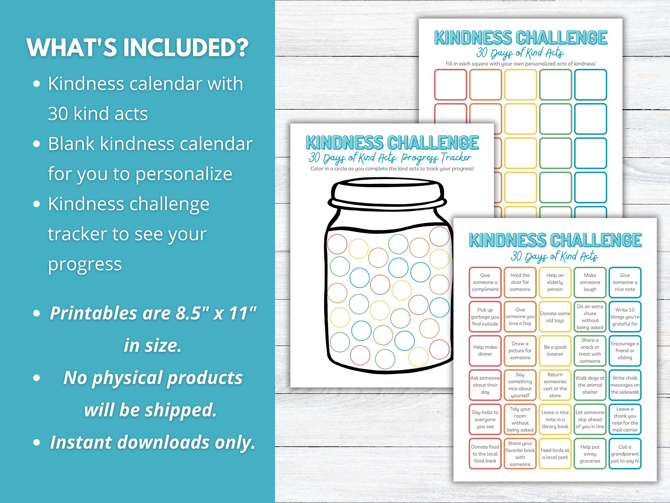 Acts of Kindness Calendar, Kindness Calendar Printable, Kindness ...