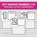 Dot Marker Numbers 1-10, Dab Markers Preschool Math Printable, Number ...
