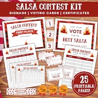 Editable Salsa Contest Scorecard Template | Printable Salsa Tasting ...