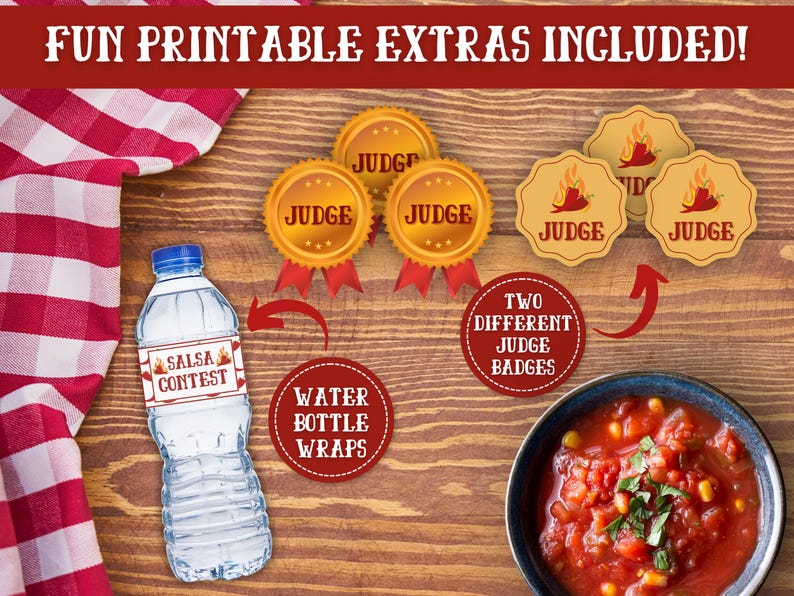 Salsa Contest Kit, Printable Salsa Contest Award Certificates, Salsa ...