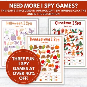 Thanksgiving I Spy, Thanksgiving Game Printable, Look and Find, Party ...