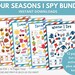 Seasons I Spy Printable, Four Seasons Activity, Winter, Spring, Summer ...