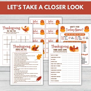 14 Thanksgiving Games Bundle, Printable Thanksgiving Party Games ...