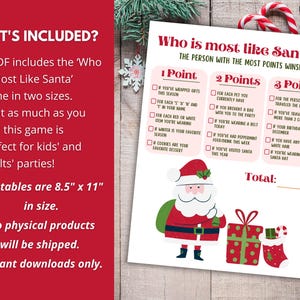 Who is Most Santa Like Santa Claus, Christmas Party Game, Office Party ...