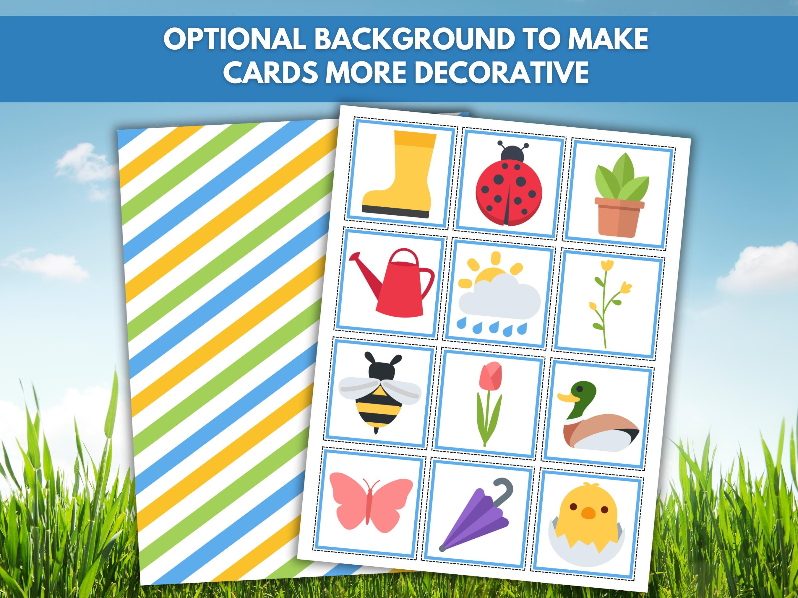Spring Memory Game Printable, Spring Matching Game, Toddler Preschool ...