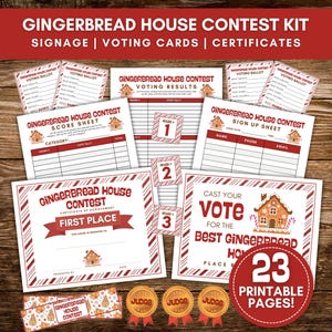 Printable Gingerbread House Voting Ballot - Etsy