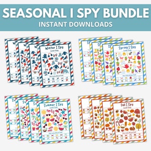 Seasons I Spy Printable, Four Seasons Activity, Winter, Spring, Summer ...