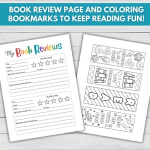 Kids Reading Journal Printable, Kids Reading Log, Reading Tracker ...