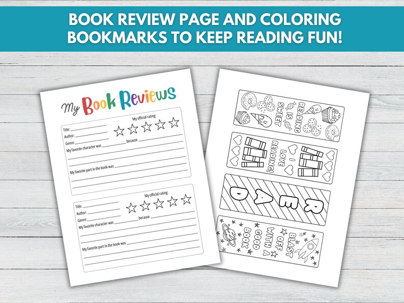 Kids Reading Journal Printable, Kids Reading Log, Reading Tracker ...