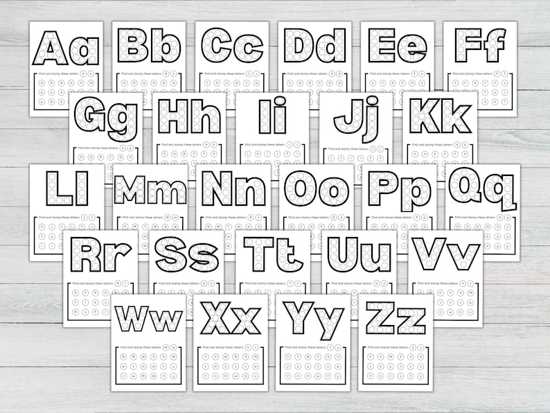Dot Marker Activity Page Bundle With Letters, Numbers, and Shapes ...