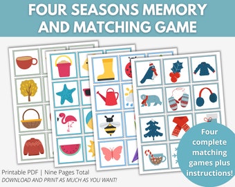 Winter Memory & Matching Game, Preschool Activities, Winter Memory Game ...