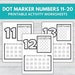Dot Marker Numbers 11-20 Printable, Dab Marker Number Activity ...
