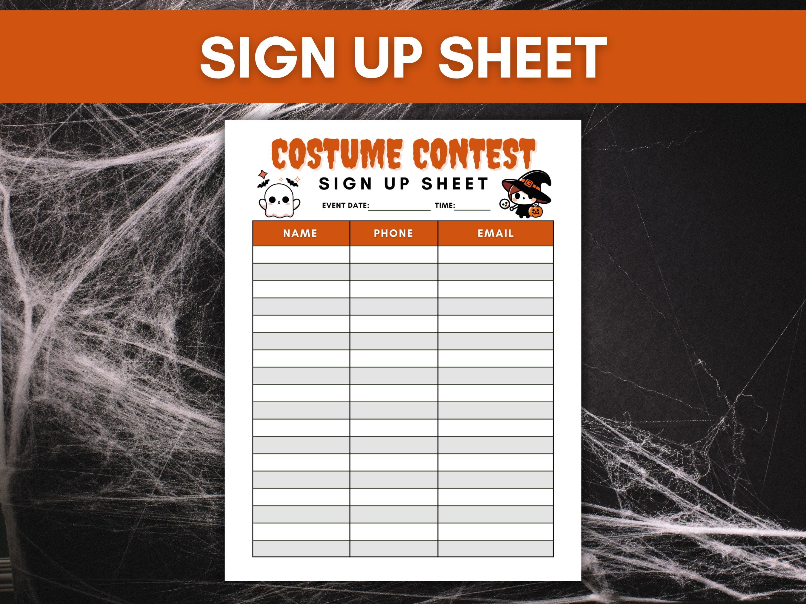 Halloween Costume Contest Kit, Costume Contest Voting Card Ballots ...