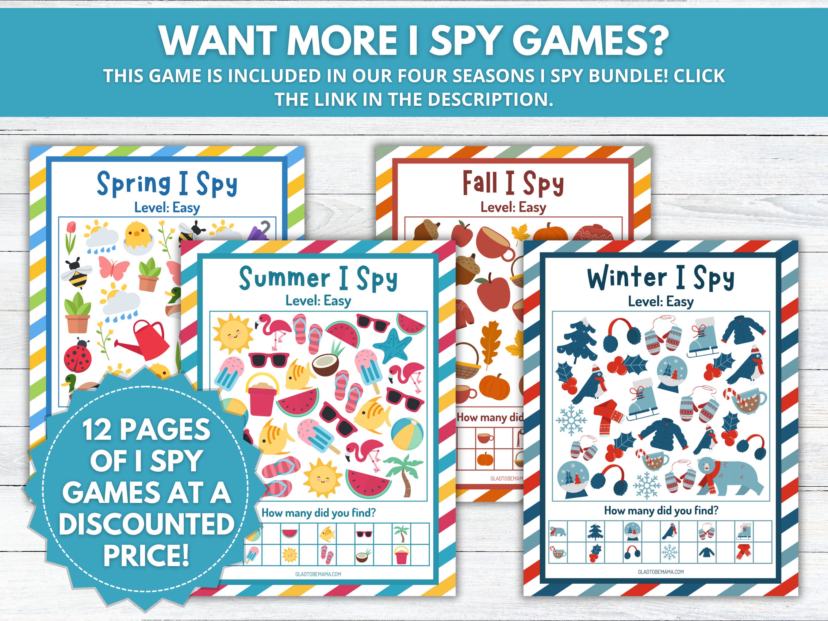 Spring I Spy Worksheets, Spring Printable Activity, Easter Activity ...