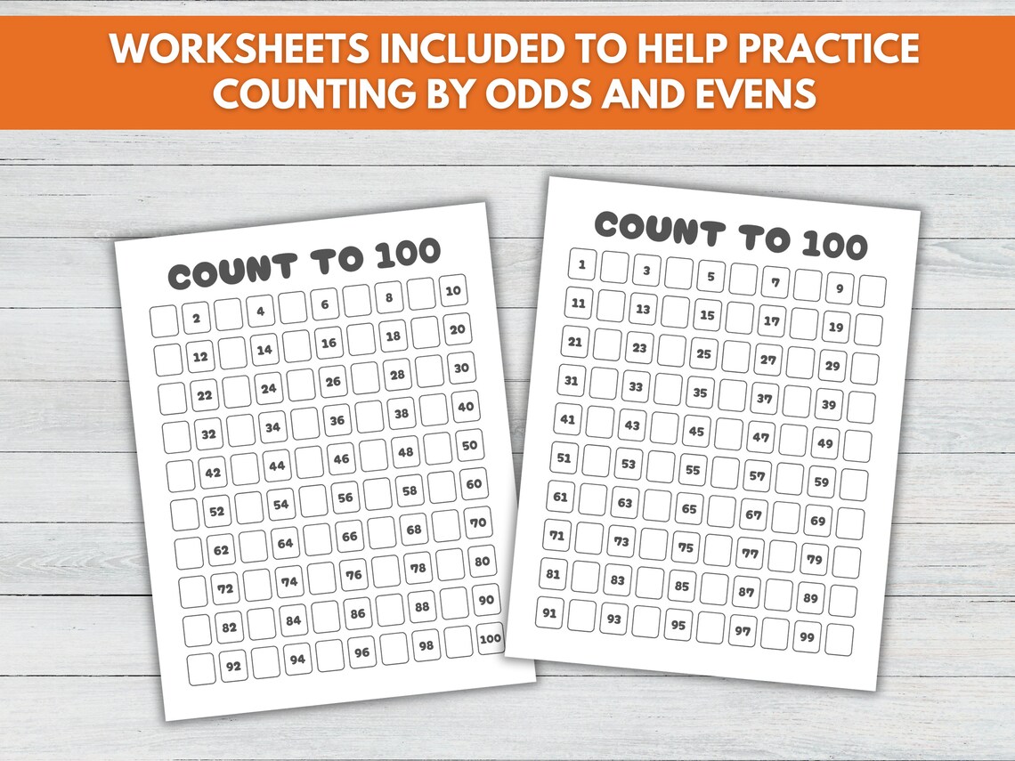Number Chart 1-100, Count to 100, Hundreds Chart, Homeschool Posters ...