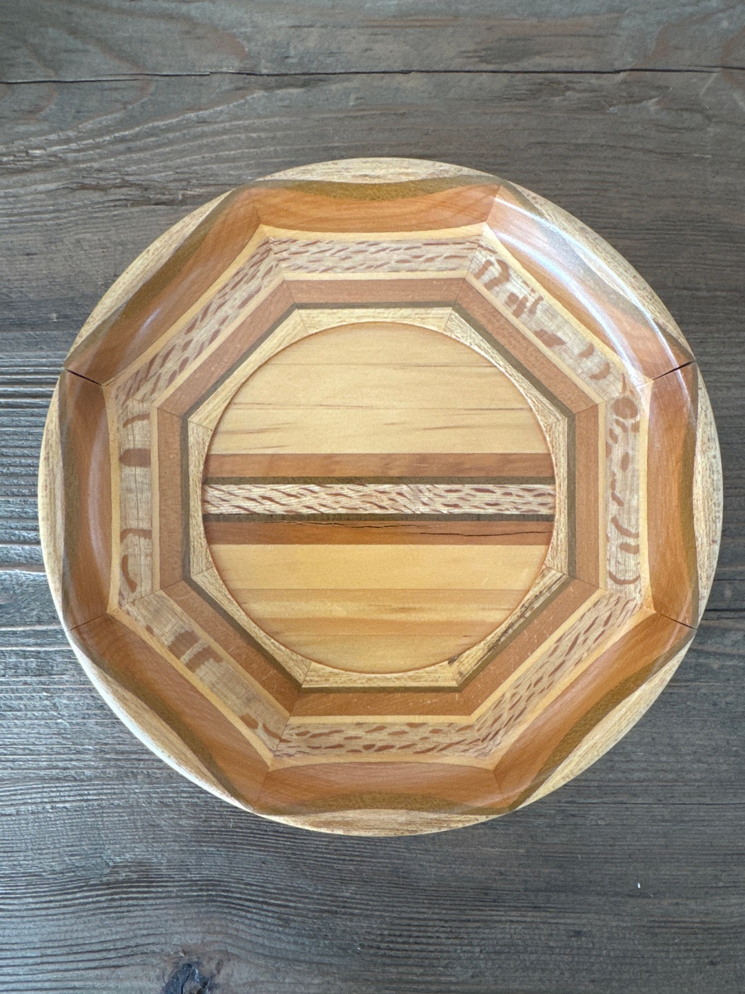 Handcrafted New Zealand Inlaid Wood Bowl Trinket Dish - Etsy