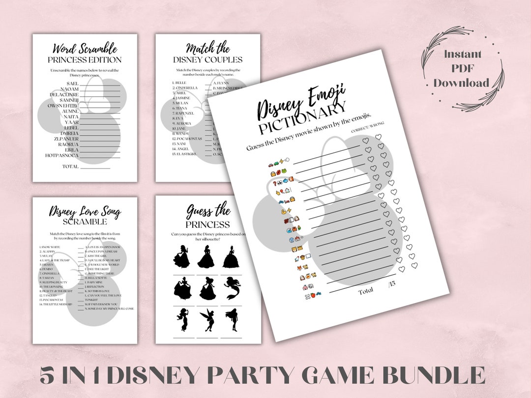 Princess Party Games Bundle | Birthday Bachelorette Hen Party | Instant ...