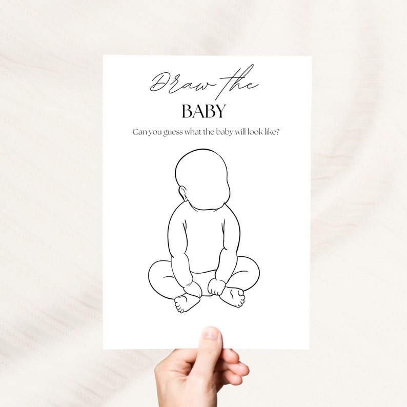 Draw the Baby Game | Baby Shower Game | Digital and Printable ...