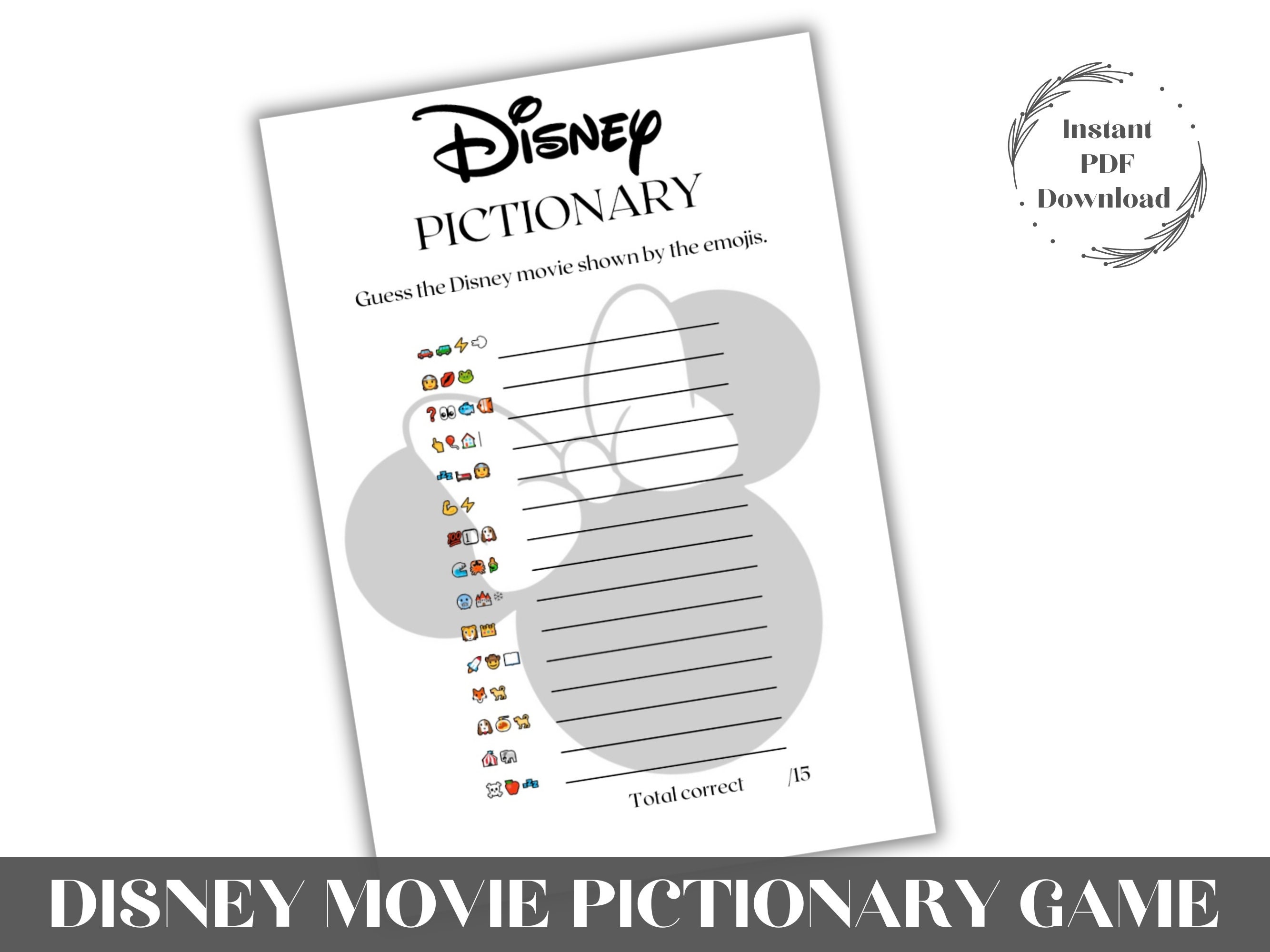 Princess Movie Emoji Pictionary Hen Bachelorette Party - Etsy UK