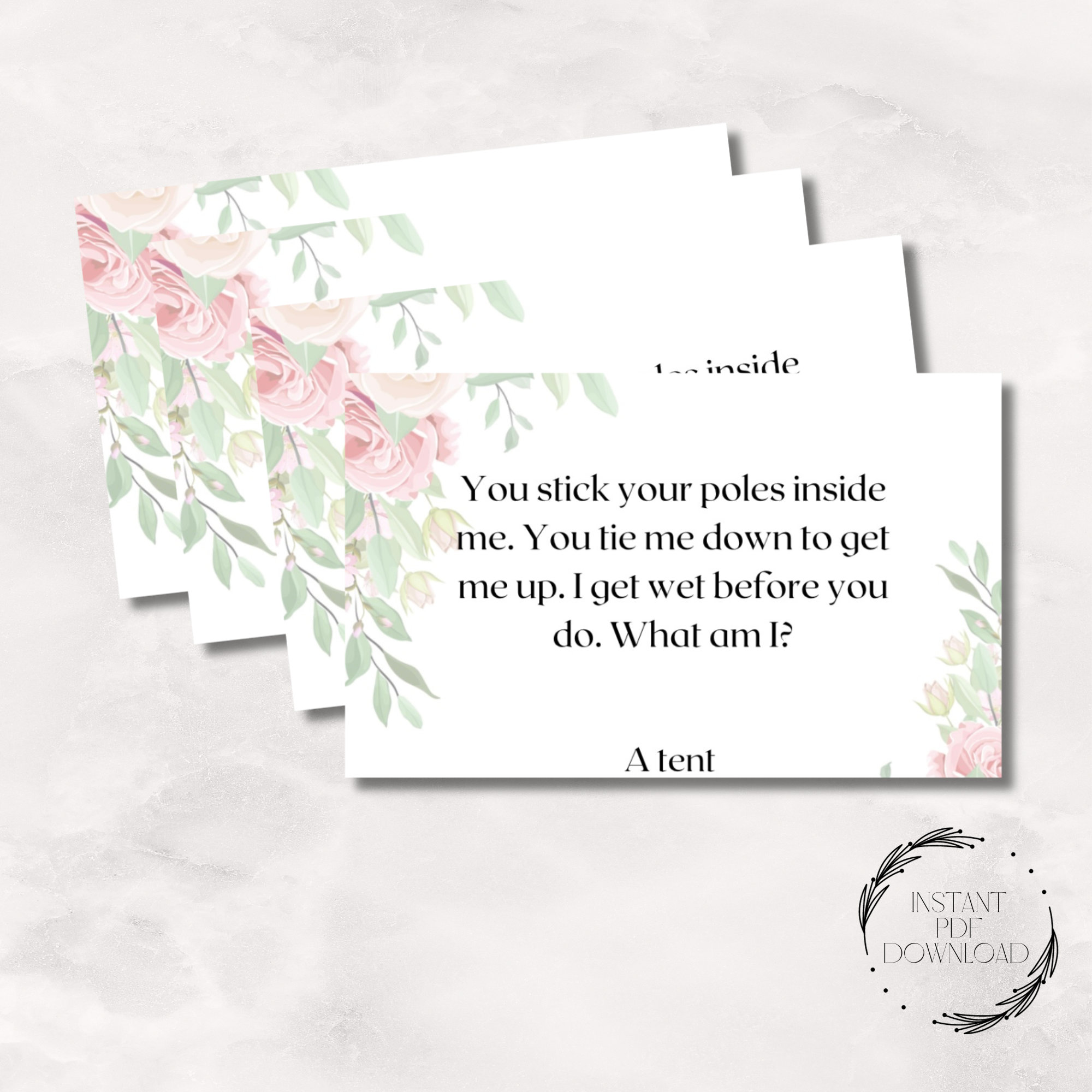 Rude Riddles Hen Party Game | Bachelorette Funny Rude Games | Drinking ...