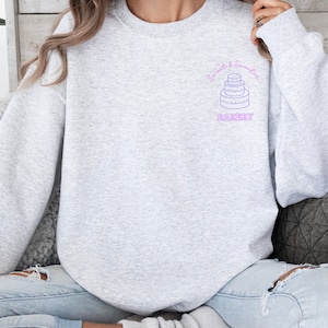 Custom Bakery Sweatshirt: Cake Decorator Shirt, Home Baker Long Sleeve ...