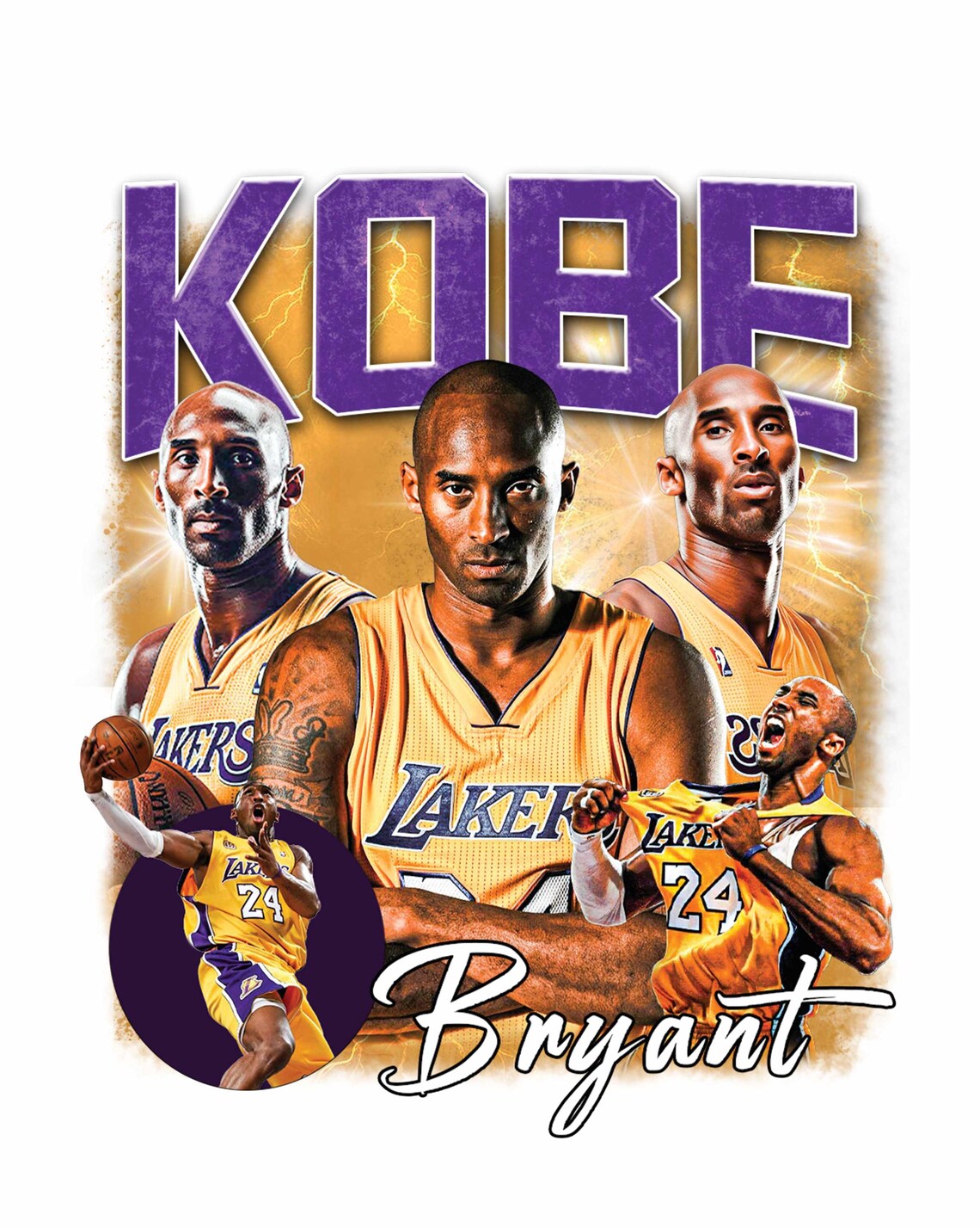 Kobe Bryant Lakers, Sports Fan Design for T Shirt Basketball PNG for ...