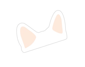 Vinyl Cat Ears Sticker - Etsy
