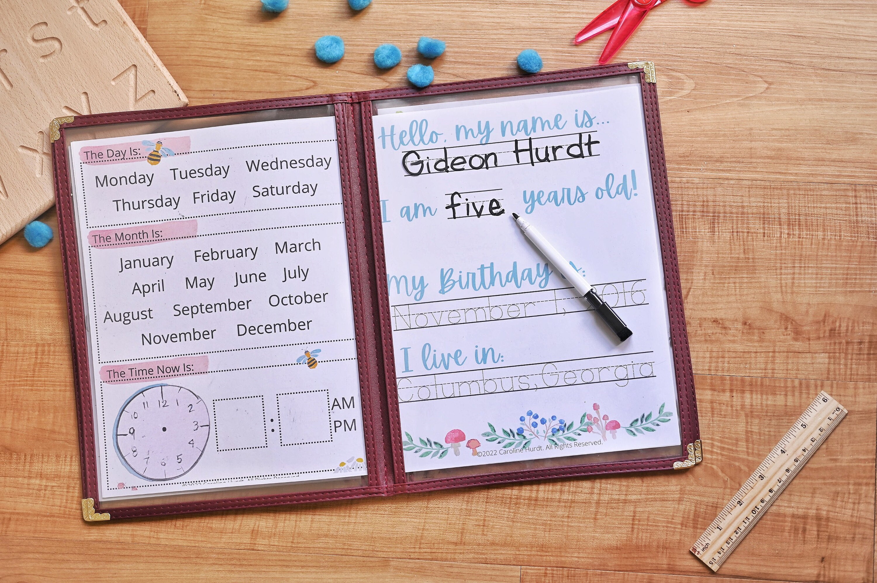 Morning Menu Canva Template —traceable Calendar — Morning Basket Bundle ...