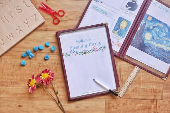 Morning Menu Canva Template traceable Calendar Morning - Etsy