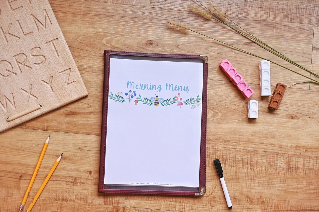 Morning Menu Print & Go —traceable Calendar — Morning Basket Bundle ...
