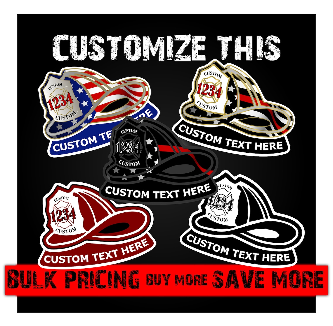 Custom Firefighter Helmet Decal Firefighter Sticker Car - Etsy