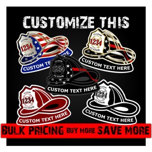 Custom Firefighter Helmet Decal Firefighter Sticker Car - Etsy