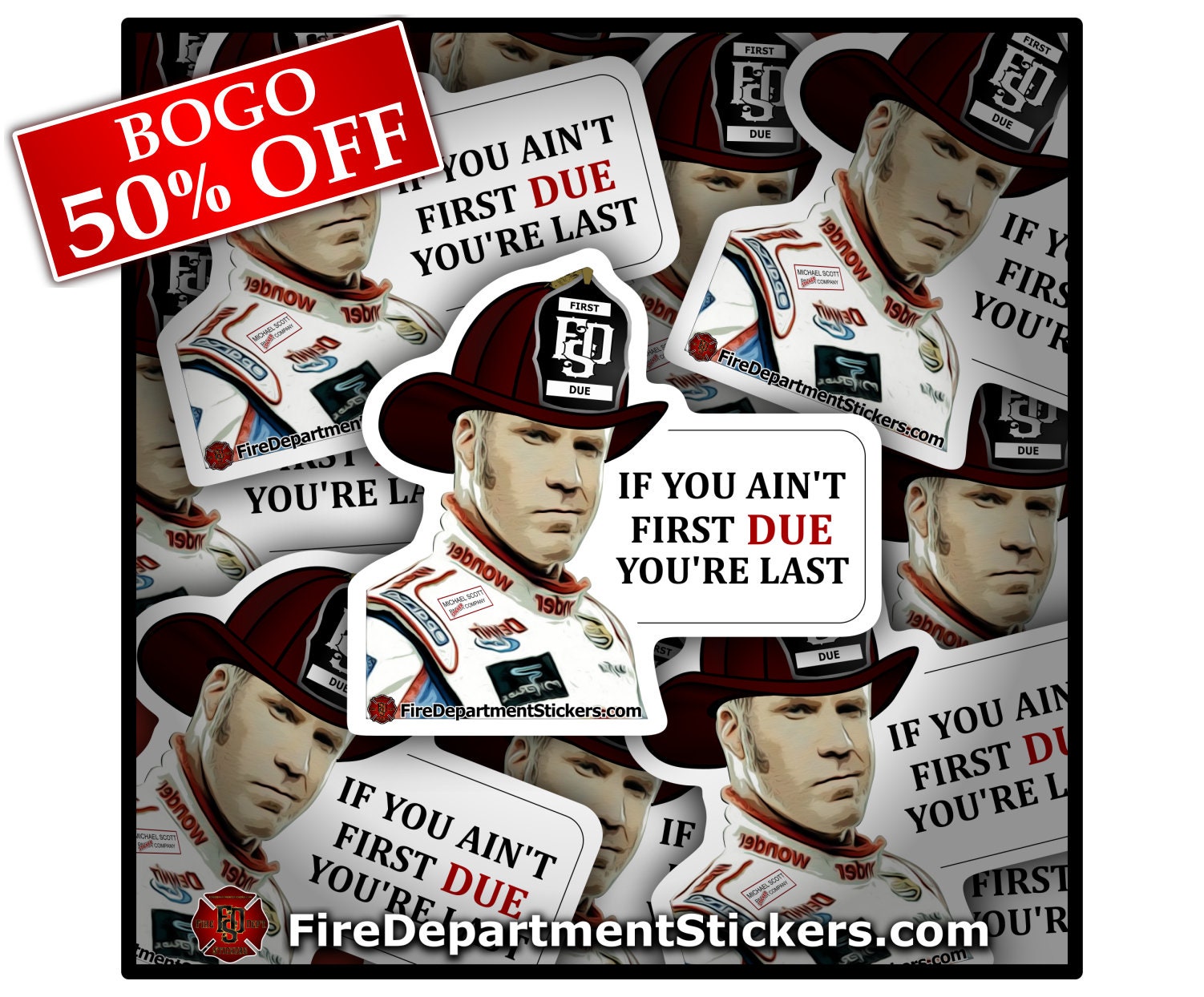 Ricky Bobby Firefighter Sticker If You Ain't First - Etsy