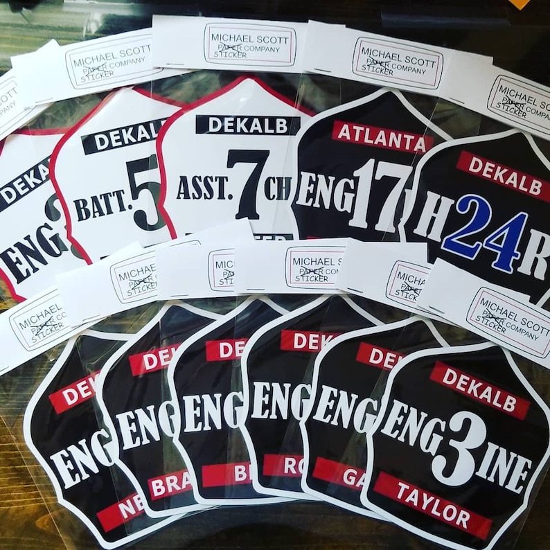 Custom Decal or Locker Magnet Fire Helmet Shield - Etsy