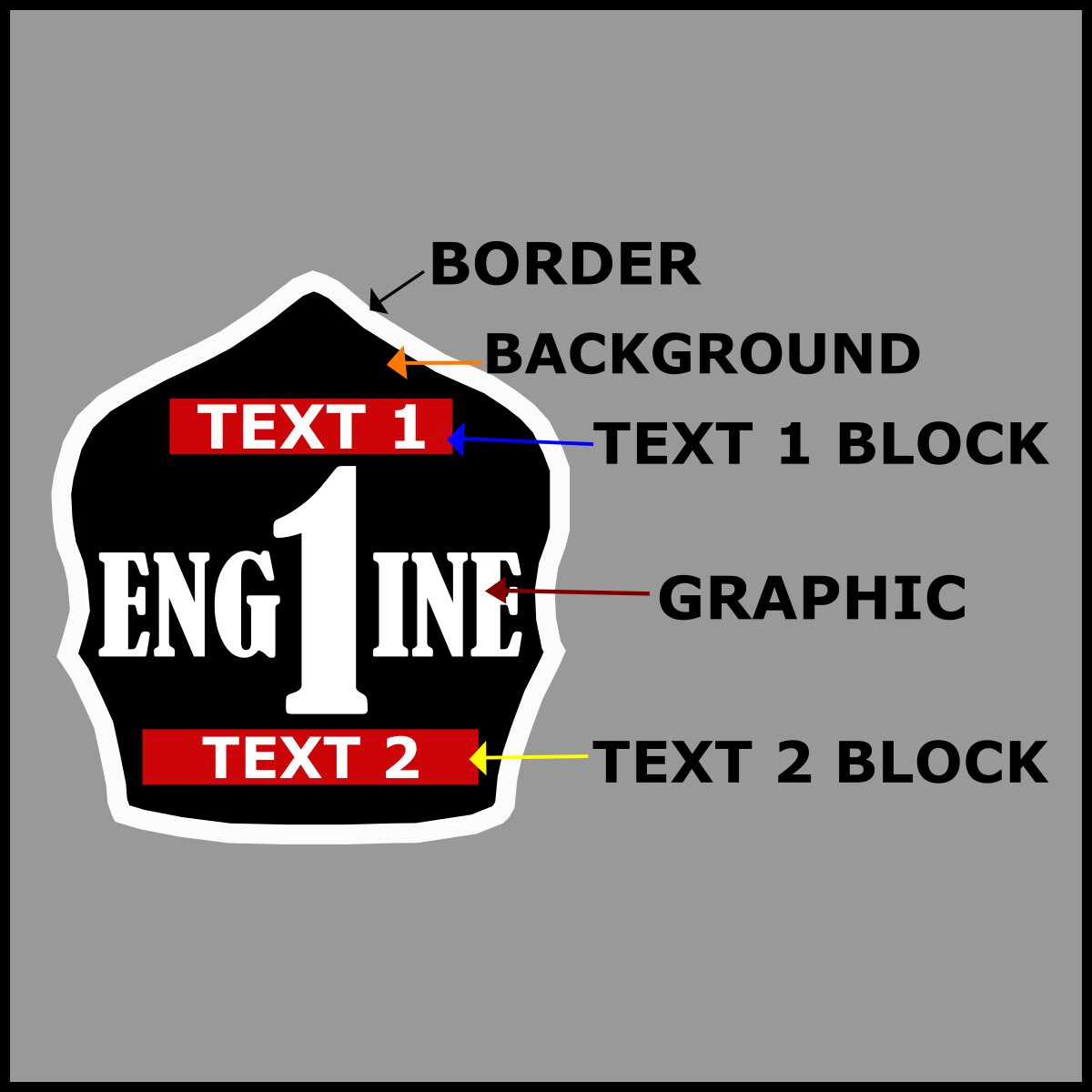 Custom Decal or Locker Magnet Fire Helmet Shield - Etsy