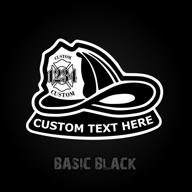 Custom Firefighter Helmet Decal Firefighter Sticker Car Decal Fireman ...