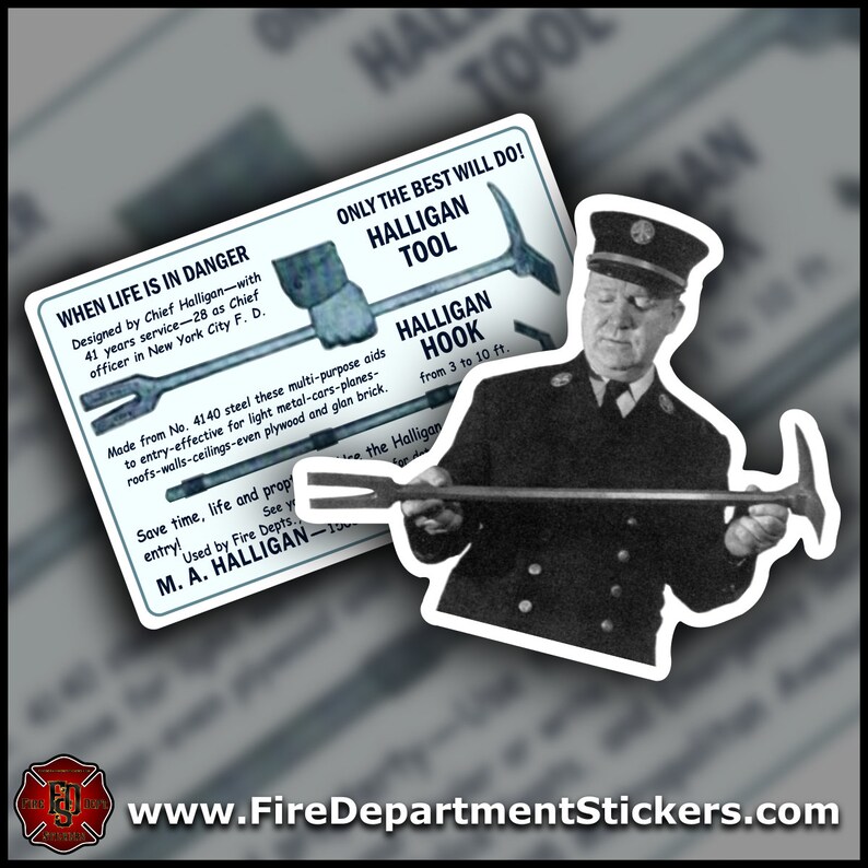 Halligan Firefighter Sticker - Etsy