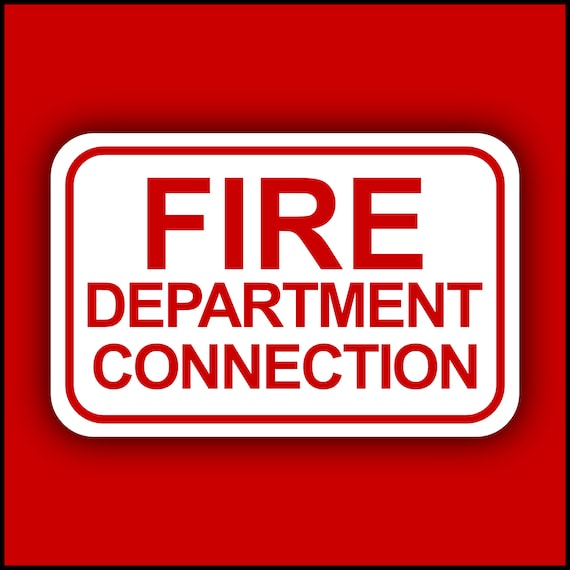 Fire Department Connection Sticker Firefighter Stickers - Etsy