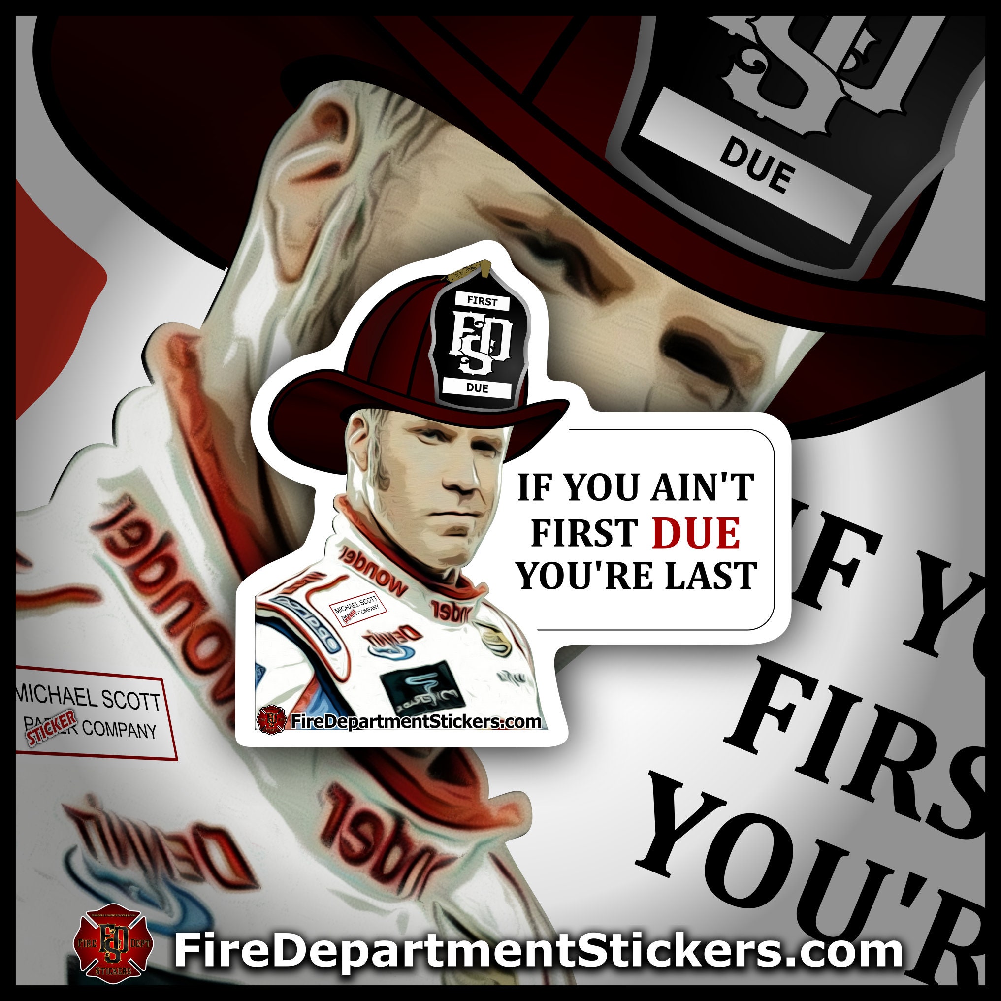 Ricky Bobby Firefighter Sticker If You Ain't First - Etsy