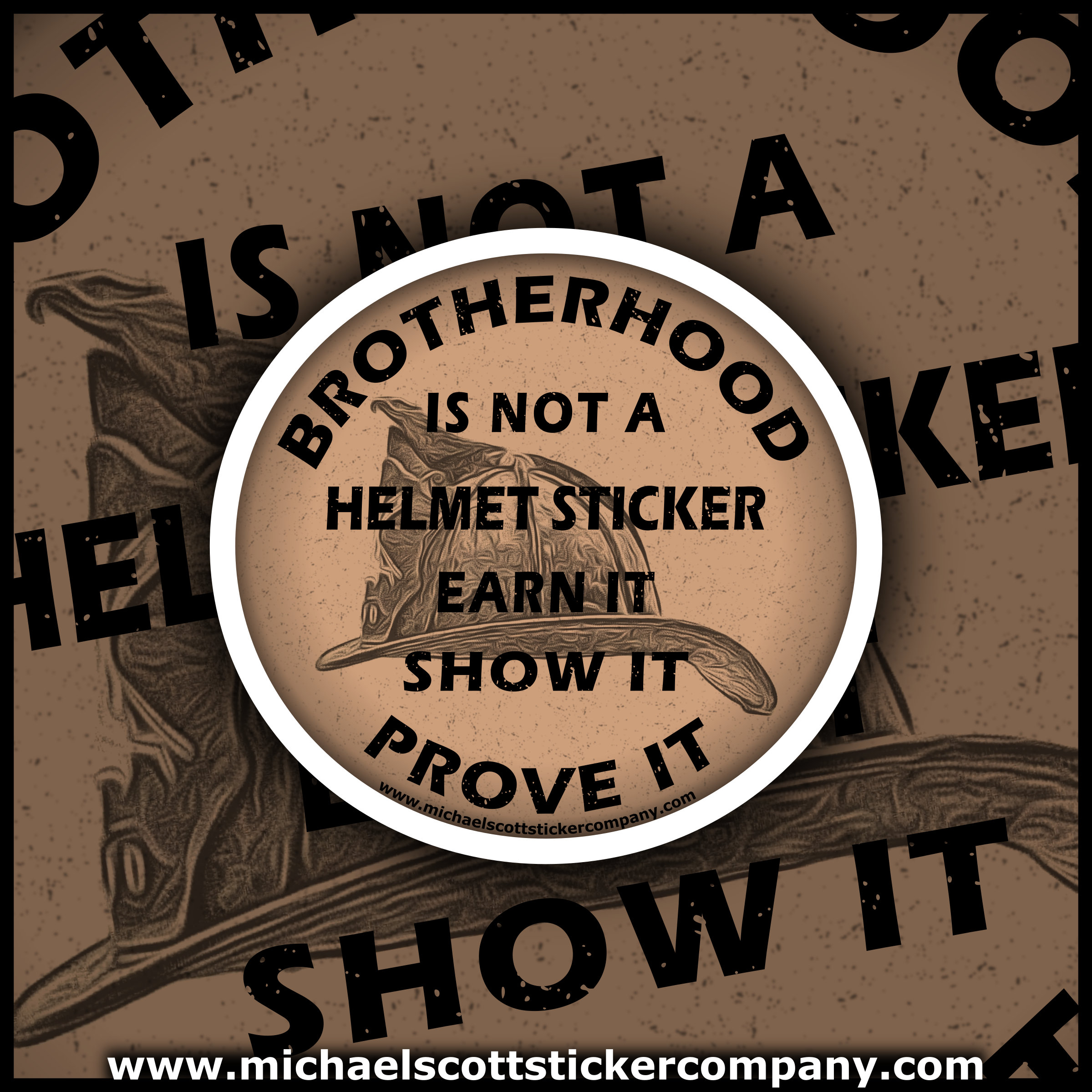 Brotherhood Firefighter Helmet Sticker - Etsy