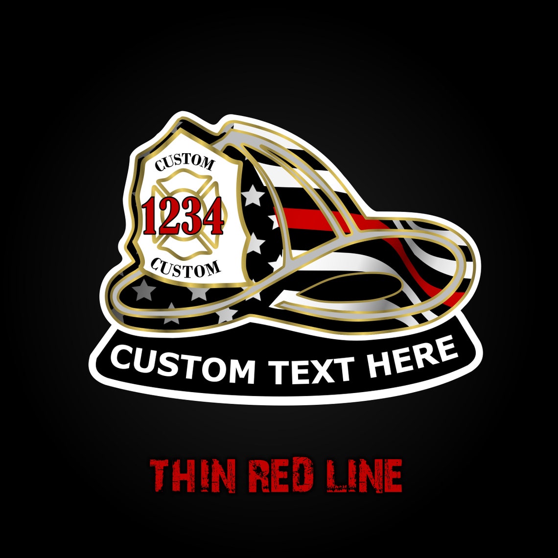 Custom Firefighter Helmet Decal Firefighter Sticker Car - Etsy